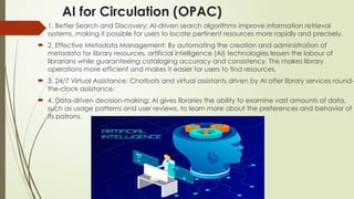 Empowering Library system with Artificial Intelligence | PPTX