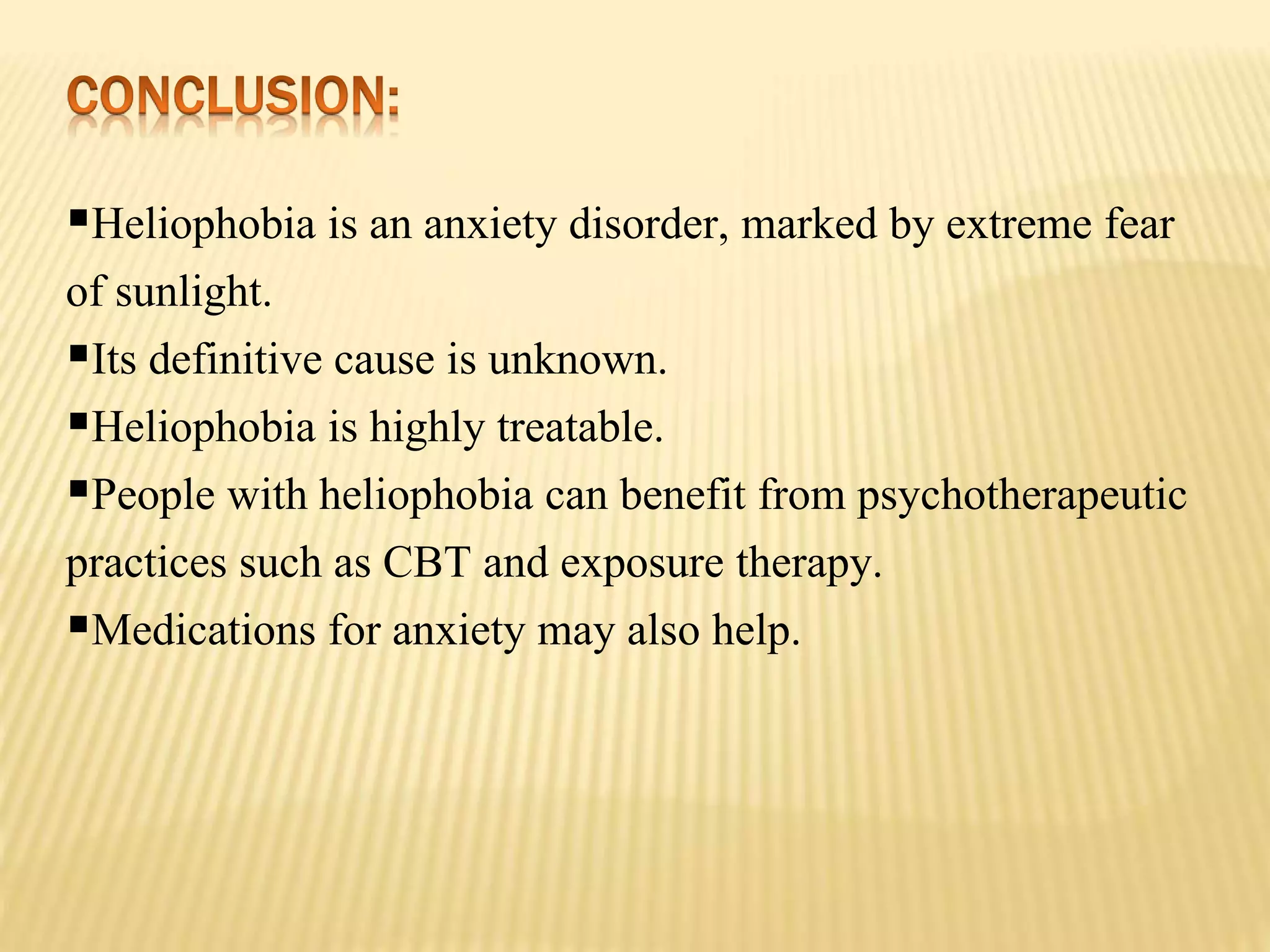 Heliophobia | PPTX