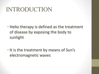 Helio therapy | PPTX