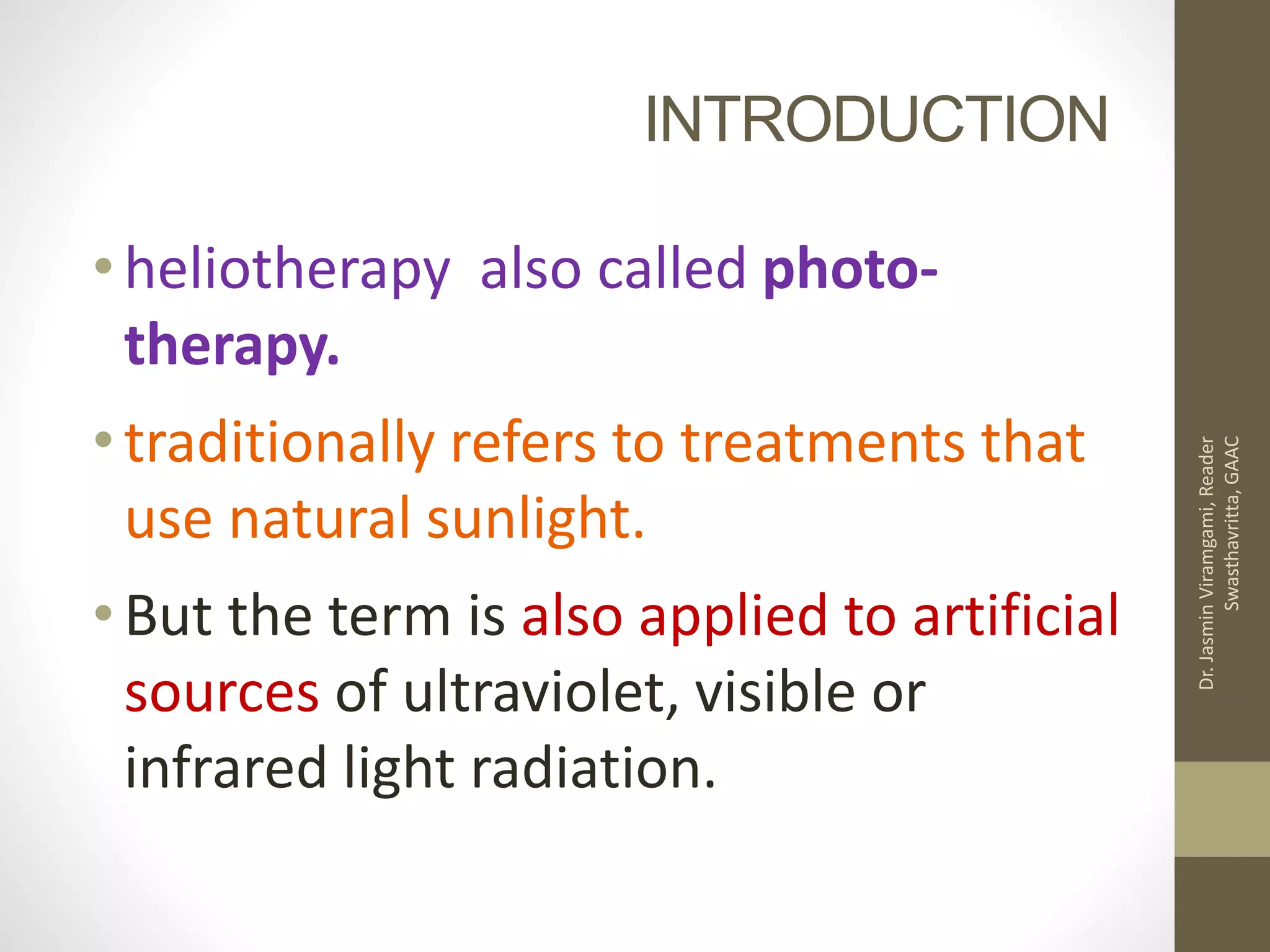 Helio-therapy | PPTX