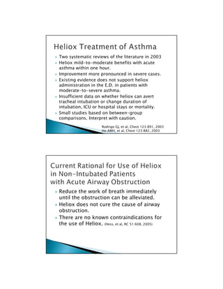 Heliox in the Hospital - Pilbeam | PDF