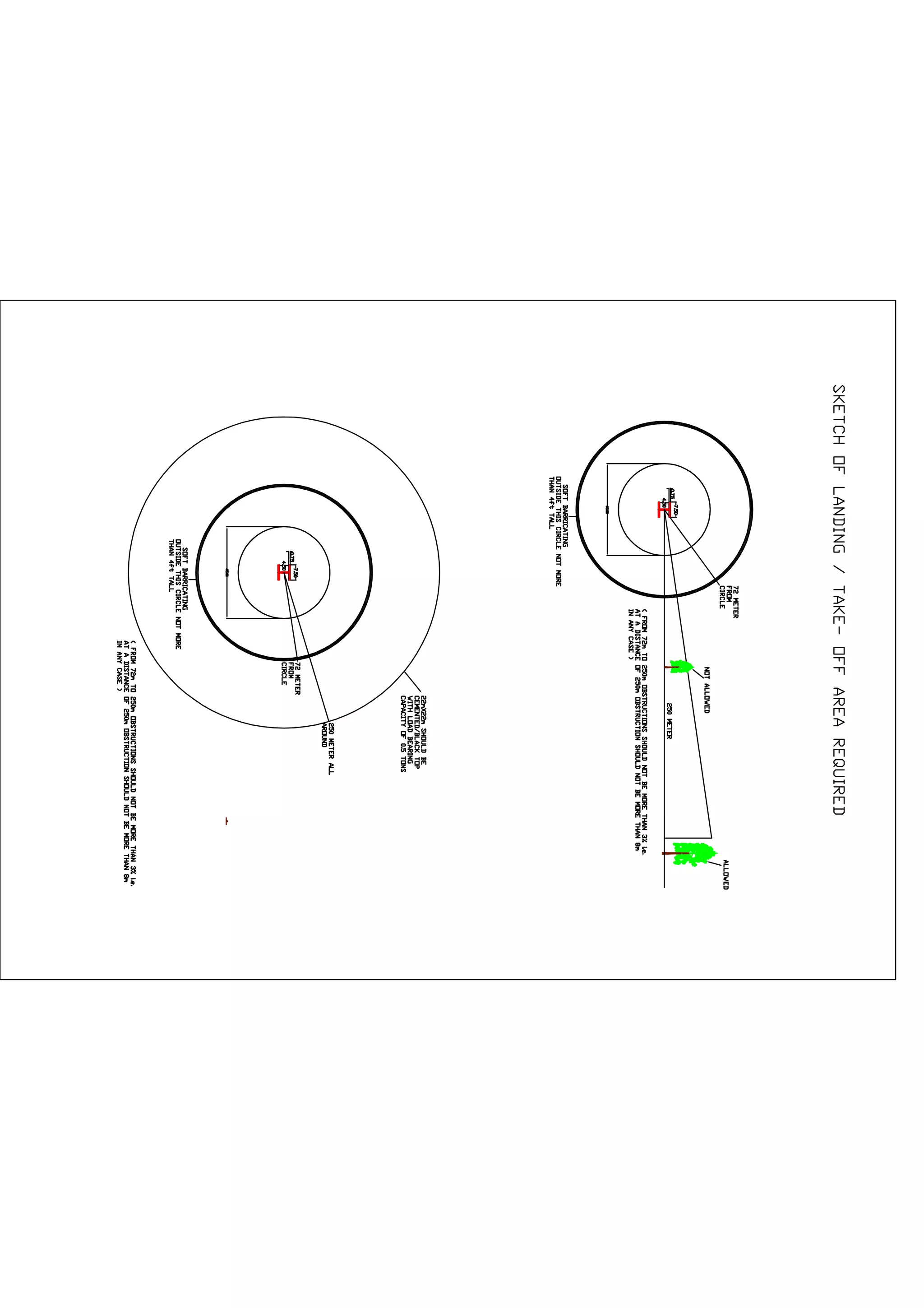 Helipad plan drawing in madhyapradesh pwd | PDF