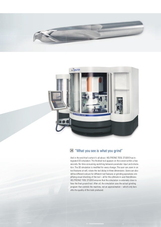 Walter Grinder CNC Tool & Cutter Grinder Software - Helitronic Tool S…