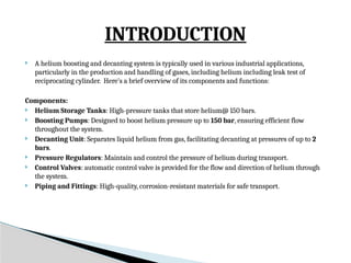 Helium Boosting & Decanting With Hydro Test Machine | PPT