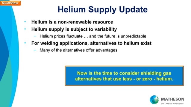 Reducing Helium Use for GMAW on Nickel Based Alloys - QuickView | PPT ...