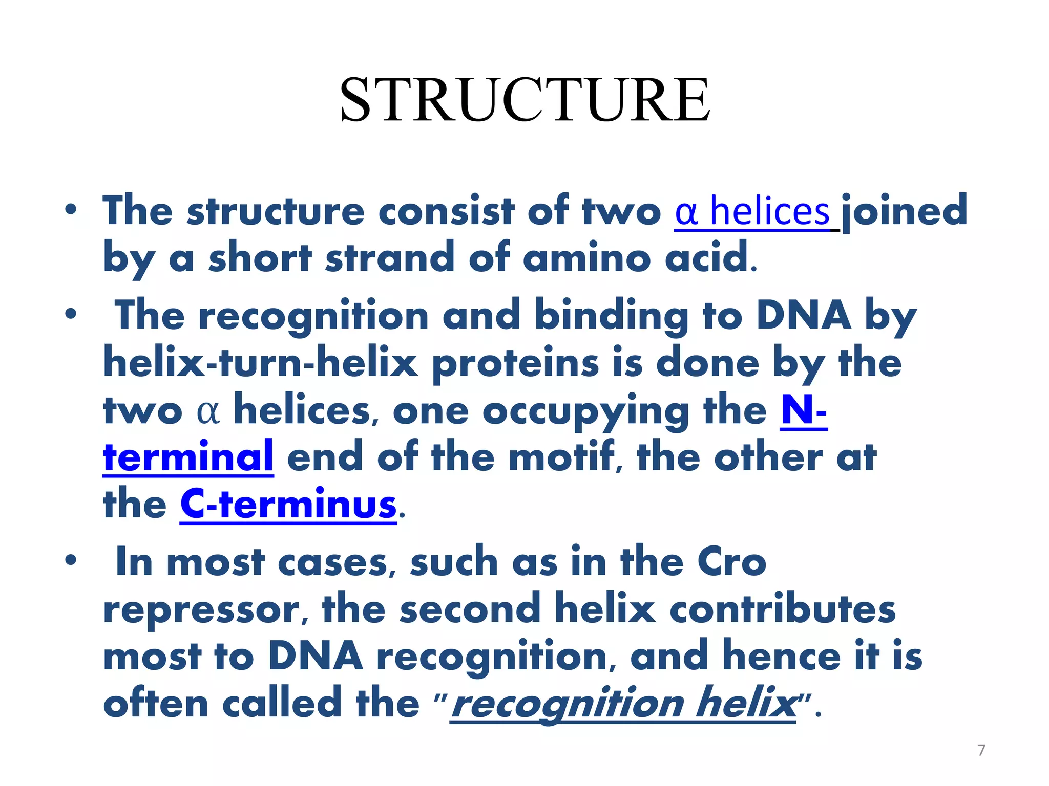 HELIX-LOOP-HELIX, HELIX-TURN-HELIX | PPTX