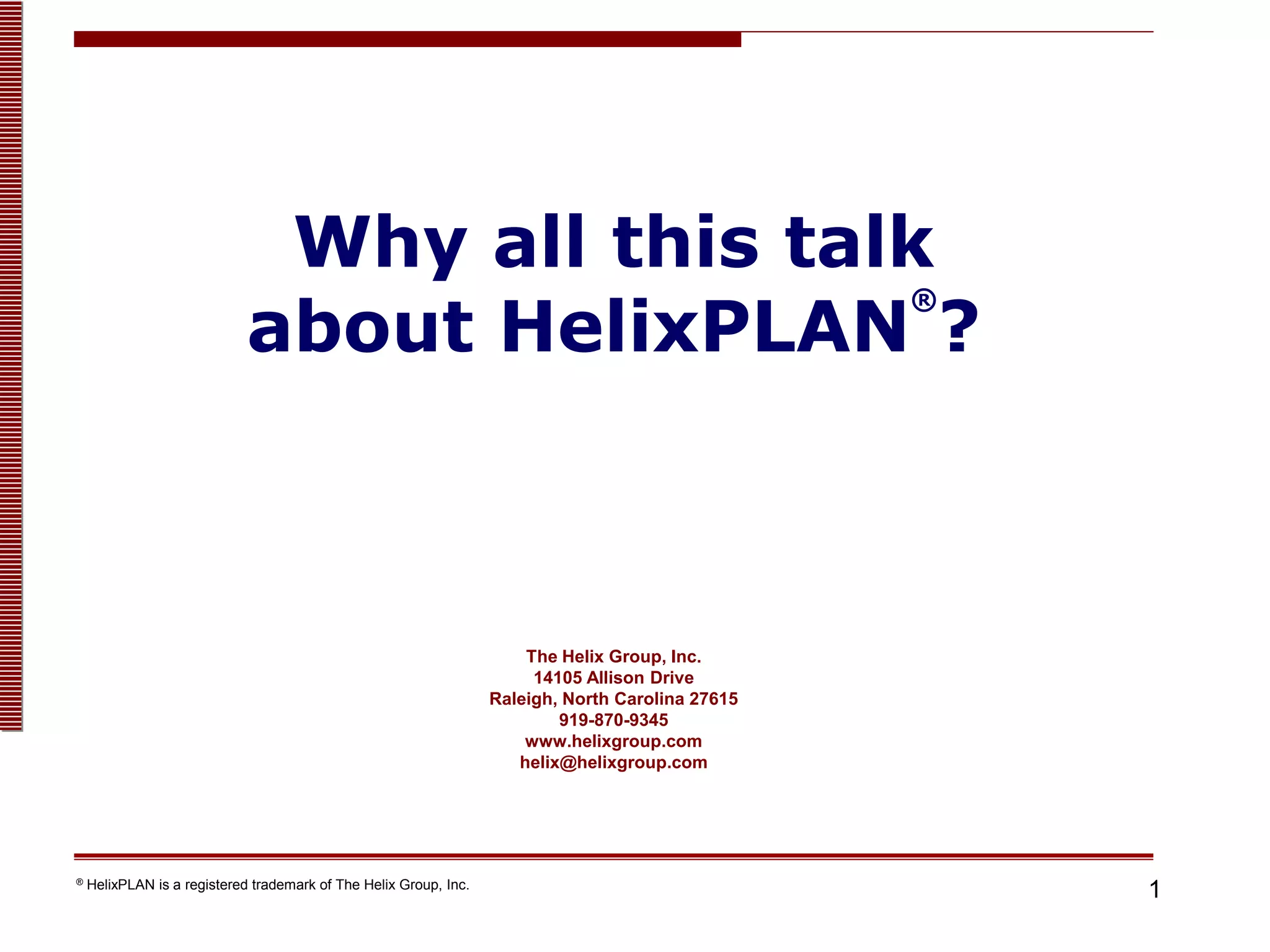 Helix Plan Oveview V10 | PDF