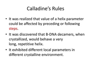 Helix structure and molecular recognition by B-DNA | PPT