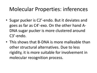 Helix structure and molecular recognition by B-DNA | PPT