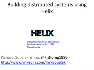 Apache Helix presentation at Vmware | PPT