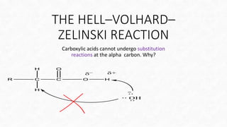 Hell volhard-zelinski reaction | PPTX