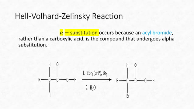 Hell volhard-zelinski reaction | PPTX