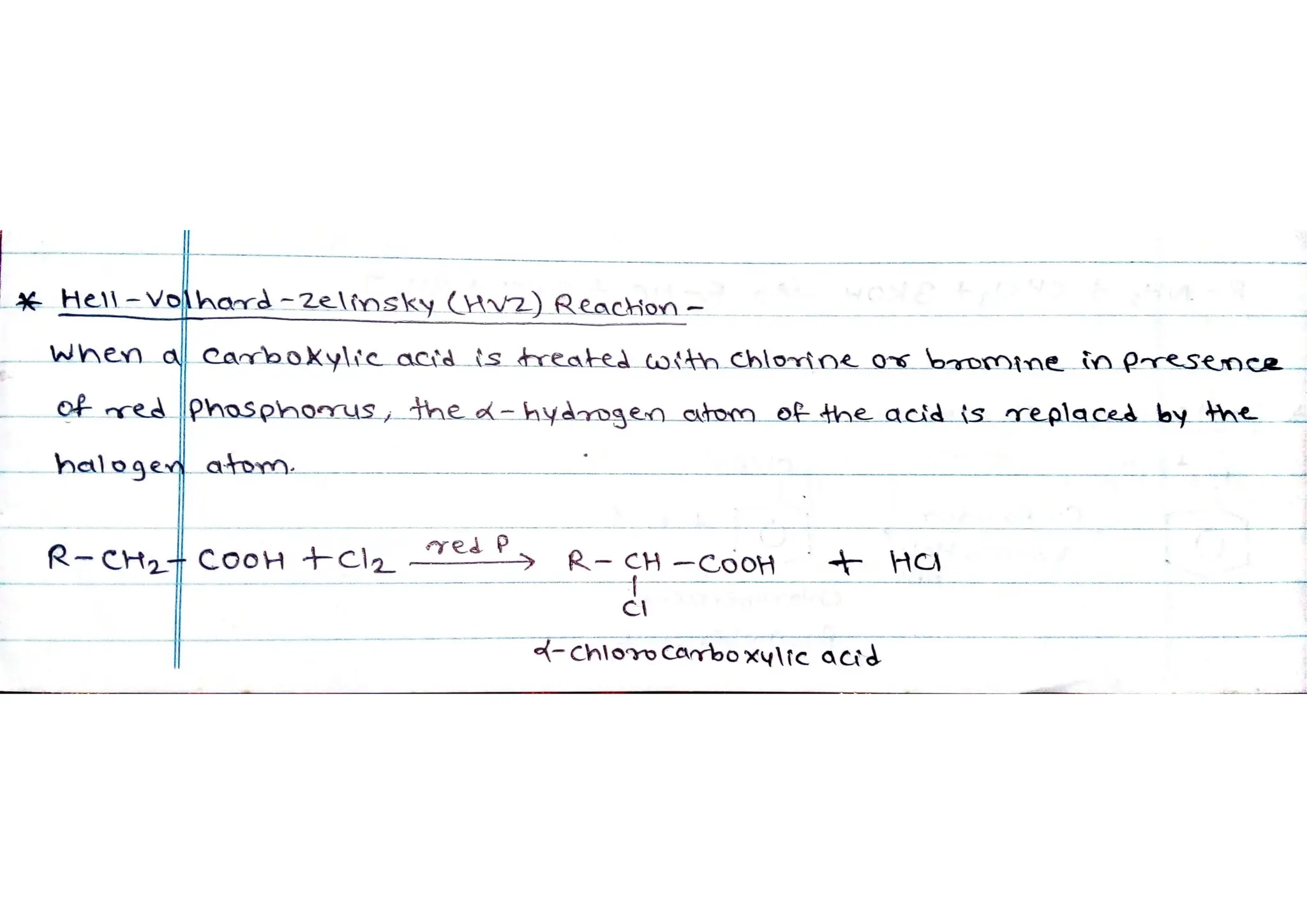 Hell - Volhard - Zelinsky (HVZ) Reaction | PDF