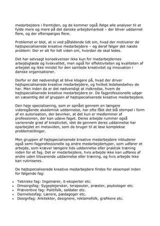 Helle hein ledelse af specialiserede medarbejdere | DOCX