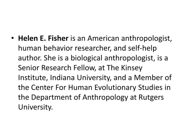 Hellen fisher | PPT