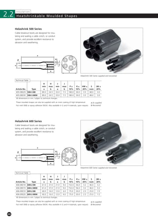 Hellermann Tyton Heat Shrink Cable Boots, Transitions & Moulded Shapes ...