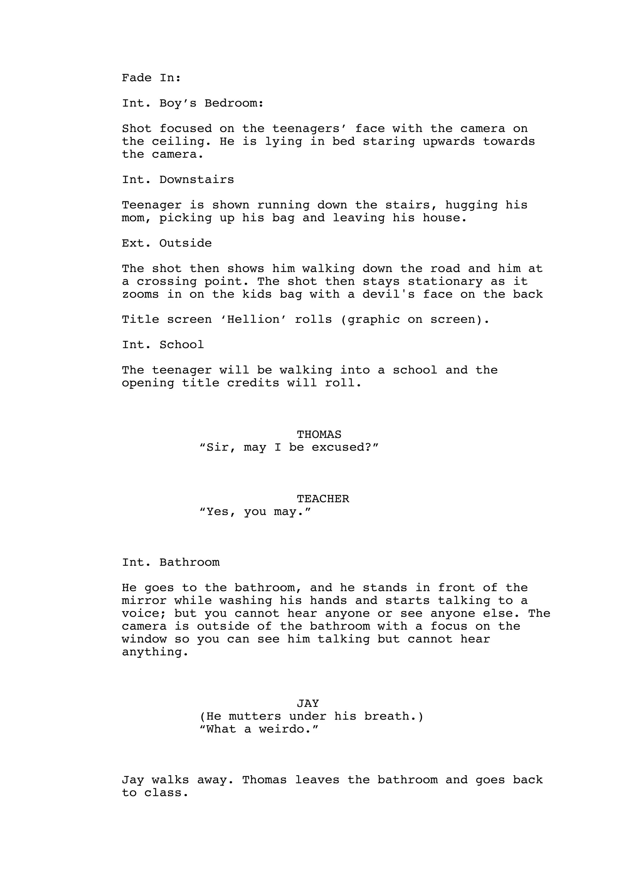 Hellion script (first draft) | PDF