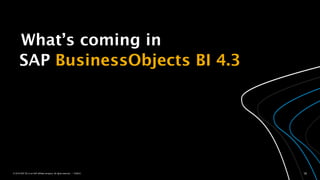 SAP BusinessObjects 4.3: Überblick und Neuerungen | PDF