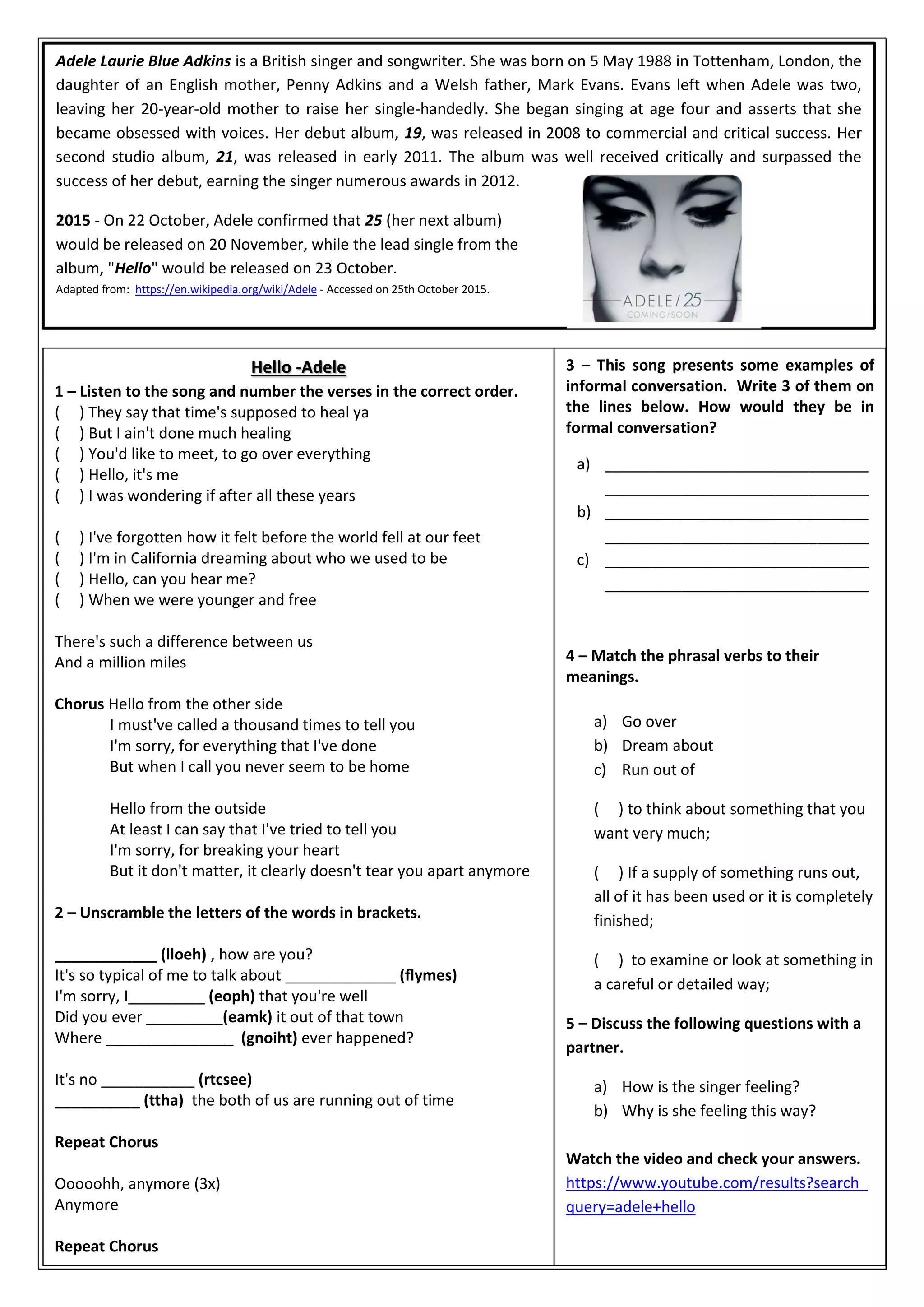 Hello adele | PDF