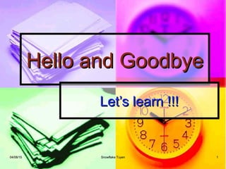 Hello and-goodbye | PPT