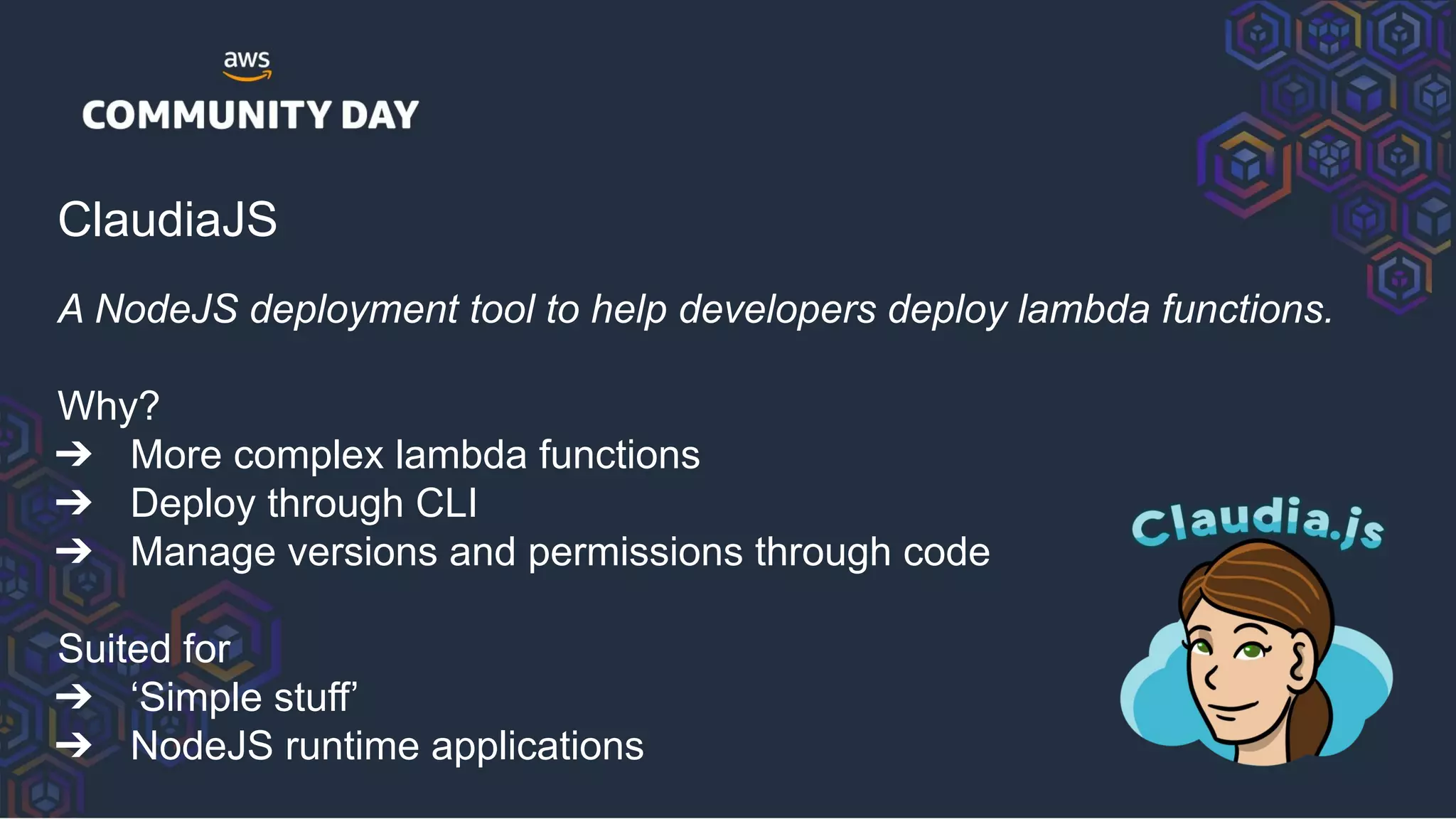 AWS Community Day Bangkok 2019 - Hello ClaudiaJS | PDF