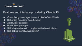 AWS Community Day Bangkok 2019 - Hello ClaudiaJS | PDF