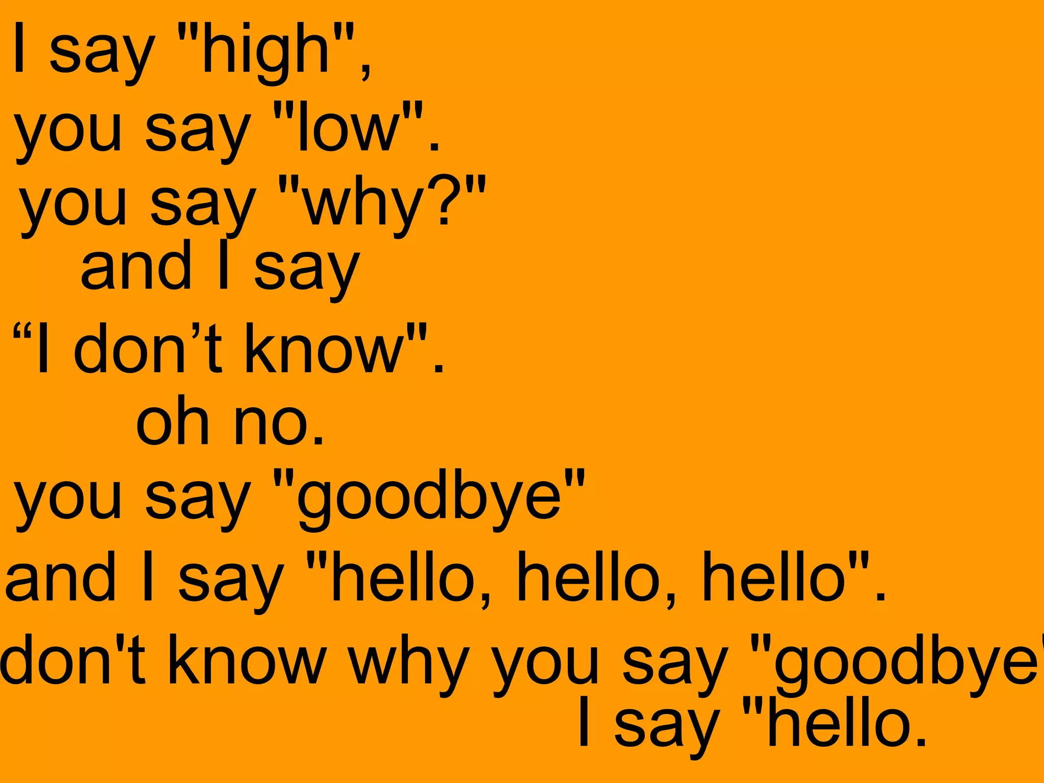 Hello goodbye | PPT