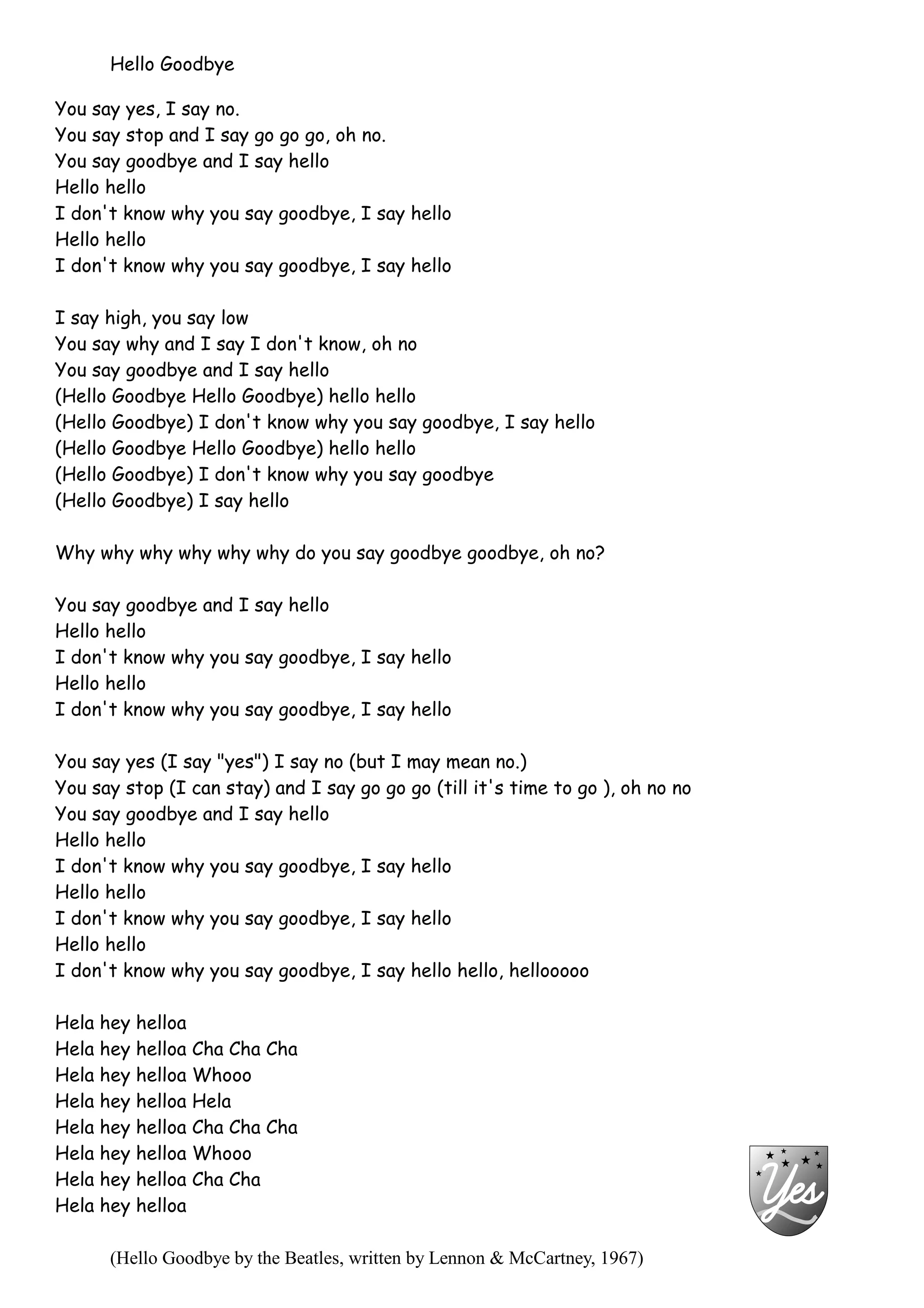 Hello goodbye-symbols | PDF