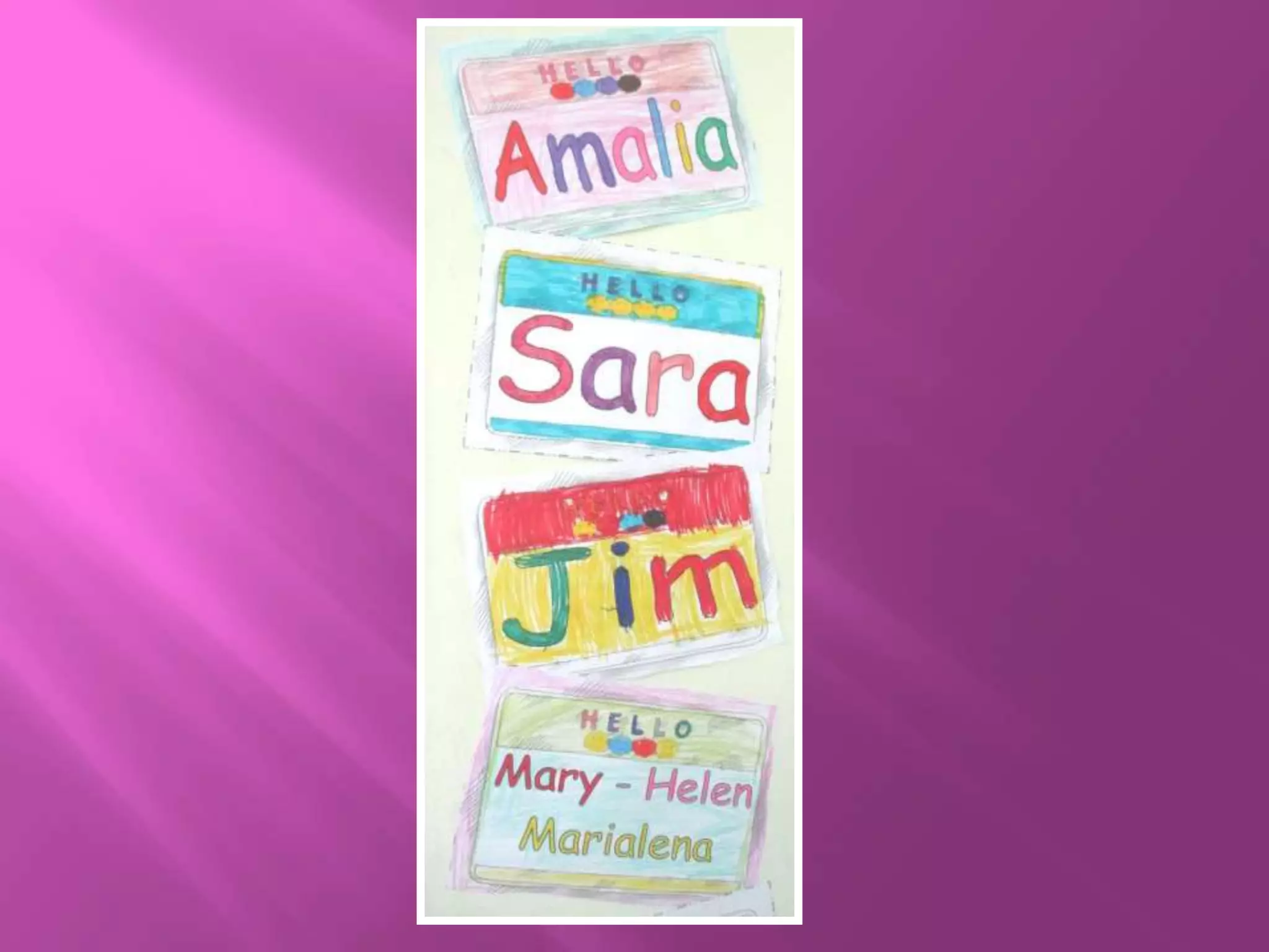 Hello/Name Signs - 2nd Grade - Primary School of Sourpi | PPTX