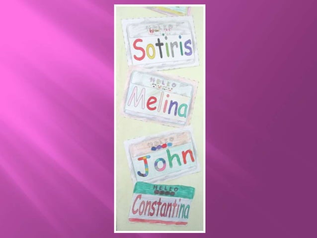 Hello/Name Signs - 2nd Grade - Primary School of Sourpi | PPT