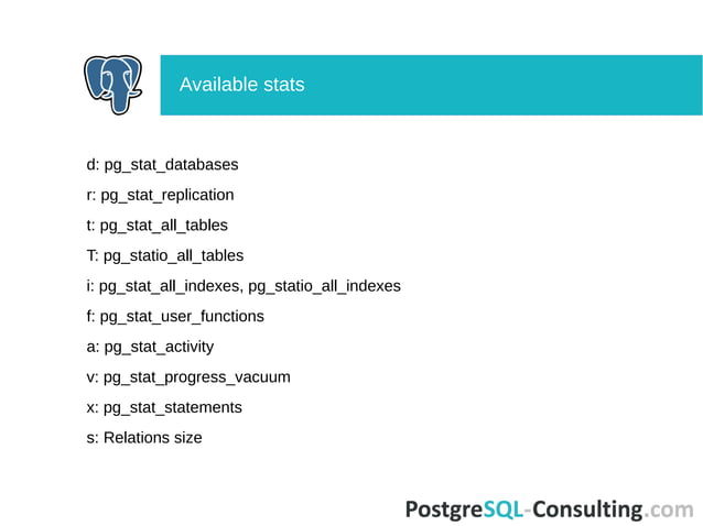 Managing PostgreSQL with PgCenter | PPT