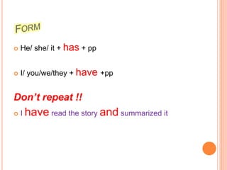 Hello16 Present Perfect vs. Past Simple | PPTX