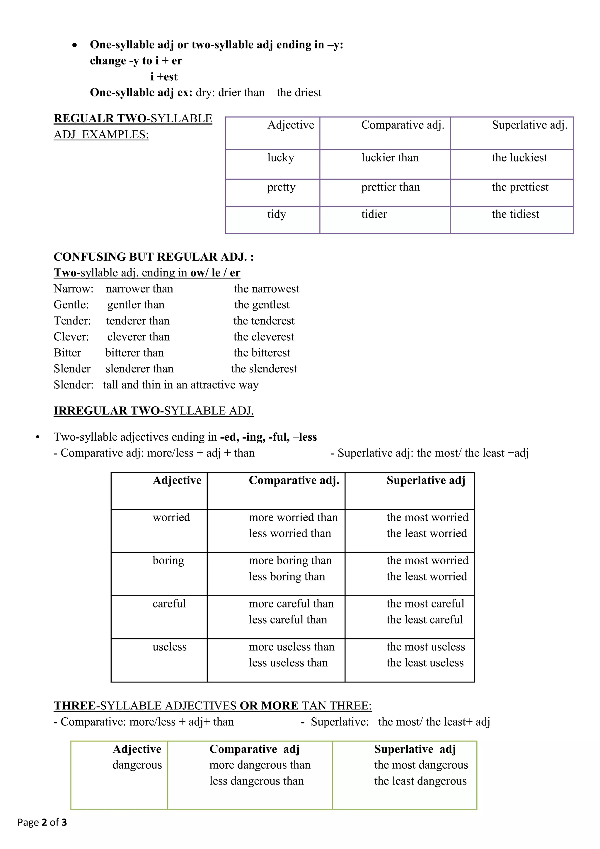 Prep 1/Prep 2: Hello/Upstream A2 & B1 (Comparatives and Superlatives) | PDF