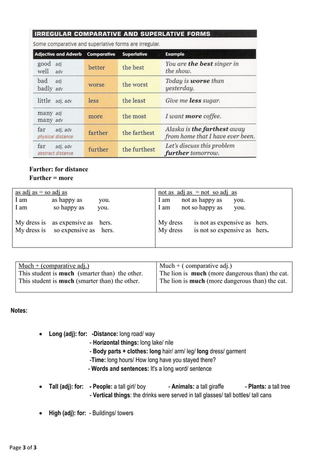 Prep 1/Prep 2: Hello/Upstream A2 & B1 (Comparatives and Superlatives) | PDF
