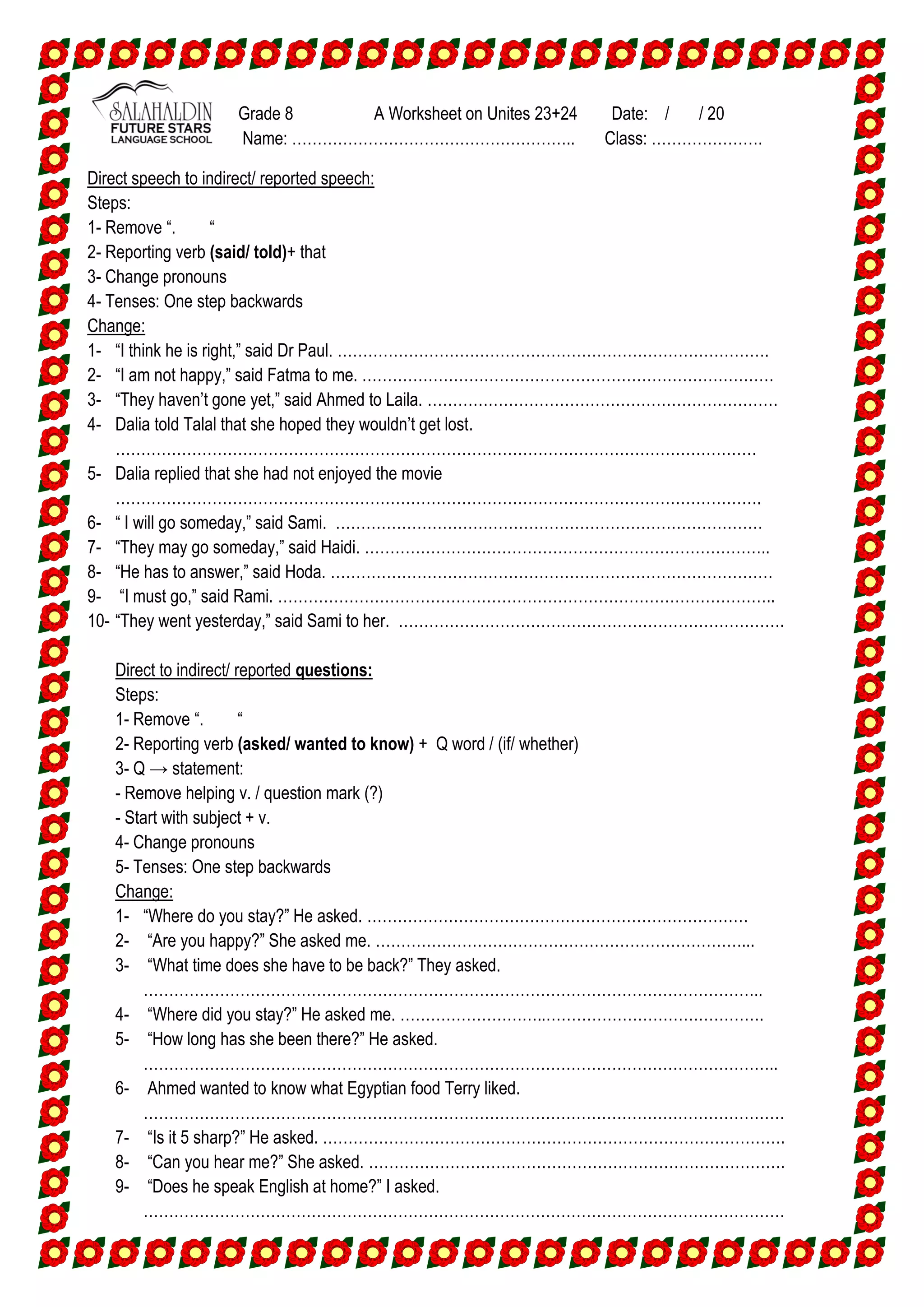 Prep 2 Worksheet Hello 23+24 | PDF