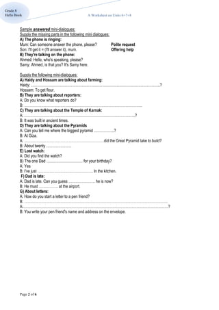 Prep 2 Worksheet Hello 6+7+8 | PDF | Hinduism | Religion & Spirituality