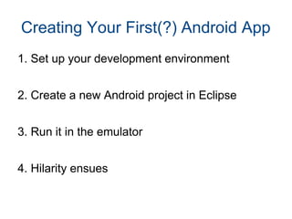 Introduction To Android For Beginners. | PPTX