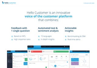 Hello Customer - making sense of your customer experience | PPT