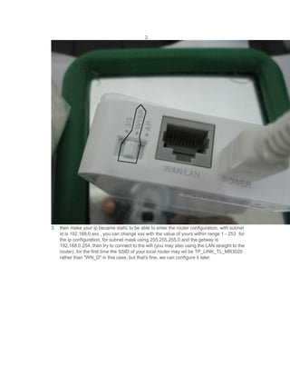 Configuring Router TP-LINK MR 3020 in Access Point (AP) mode | DOC