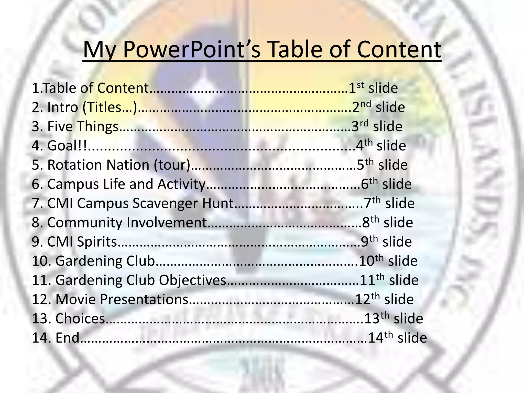 College of the Marshall Islands 1st Year Student Experience PowerPoint Final Presentation. | PPTX