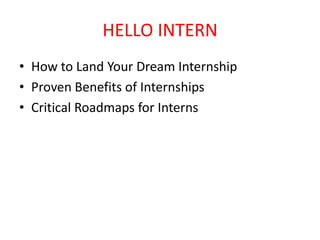 Hello Intern | PDF | Job Market | Economy