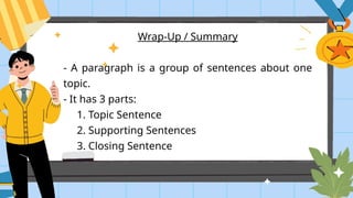SIMPLE PARTS OF A PARAGRAPH GRADE 4 WEEK 1 FIRST QUARTER | PPTX