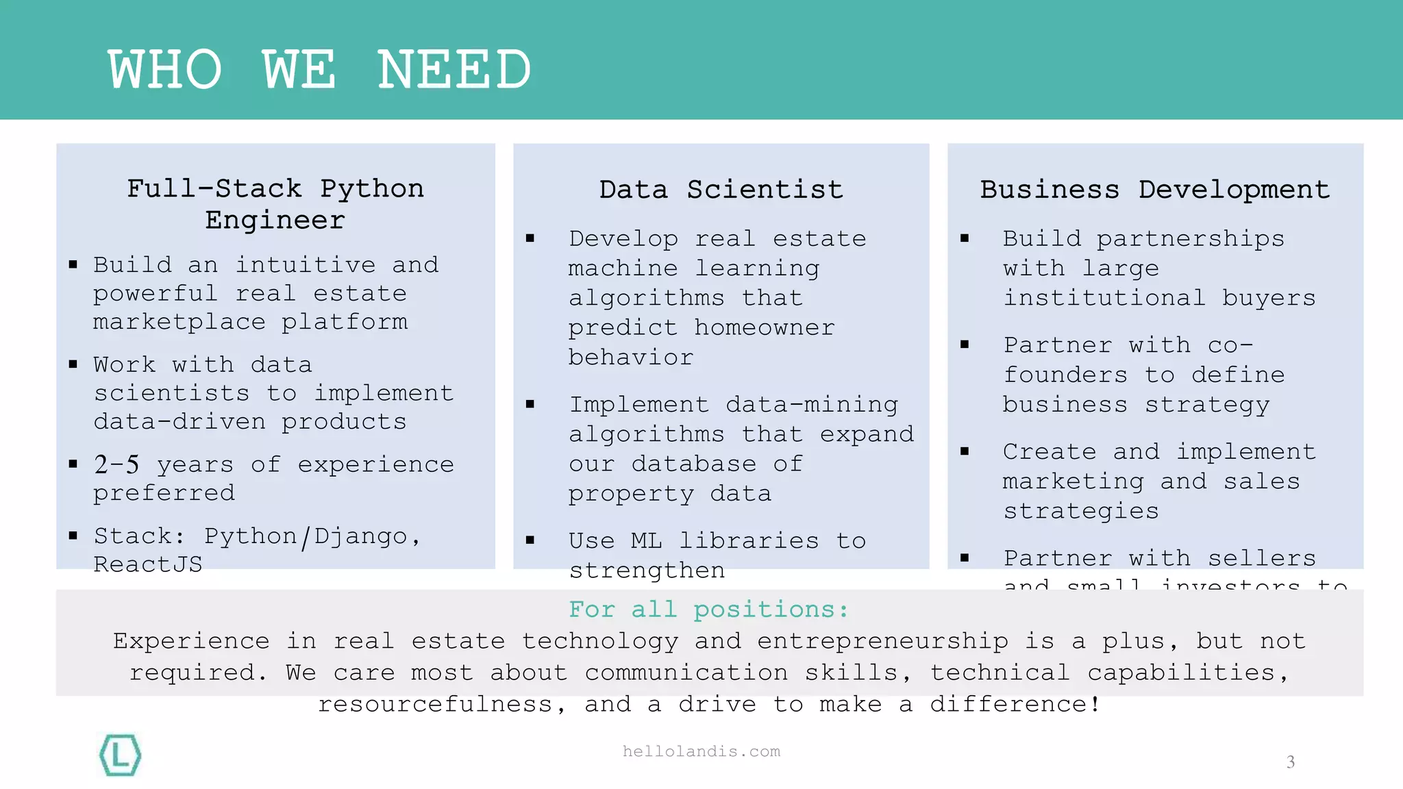 Hello landis Company slide deck | PPTX