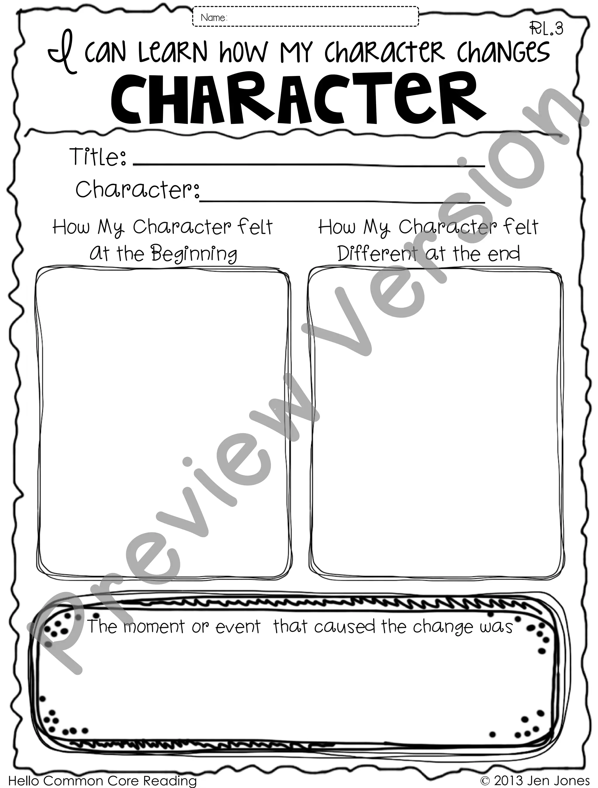 Graphic Organizers for the Common Core: ELA (K-2) Preview Sampler | PPT