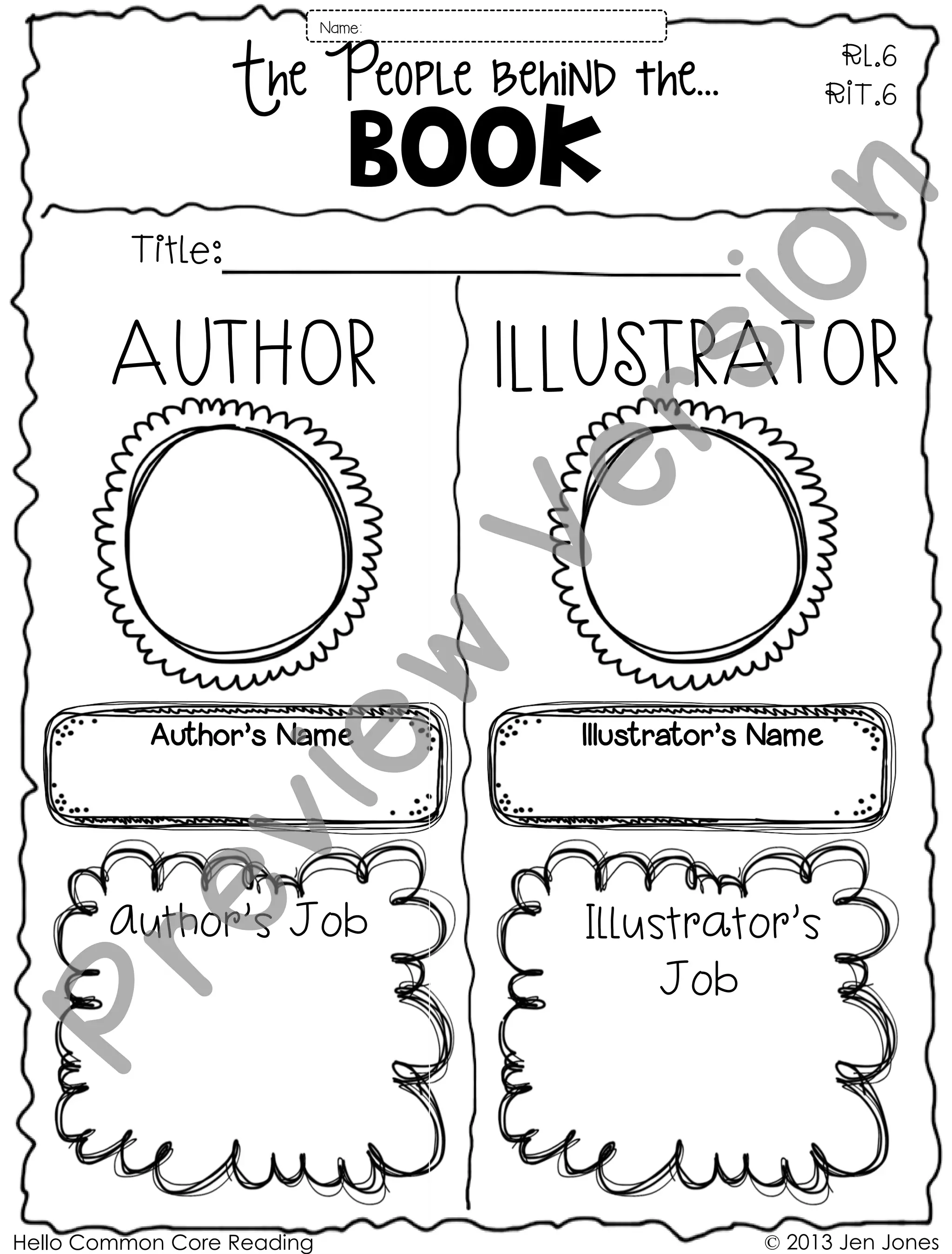 Graphic Organizers for the Common Core: ELA (K-2) Preview Sampler | PPT