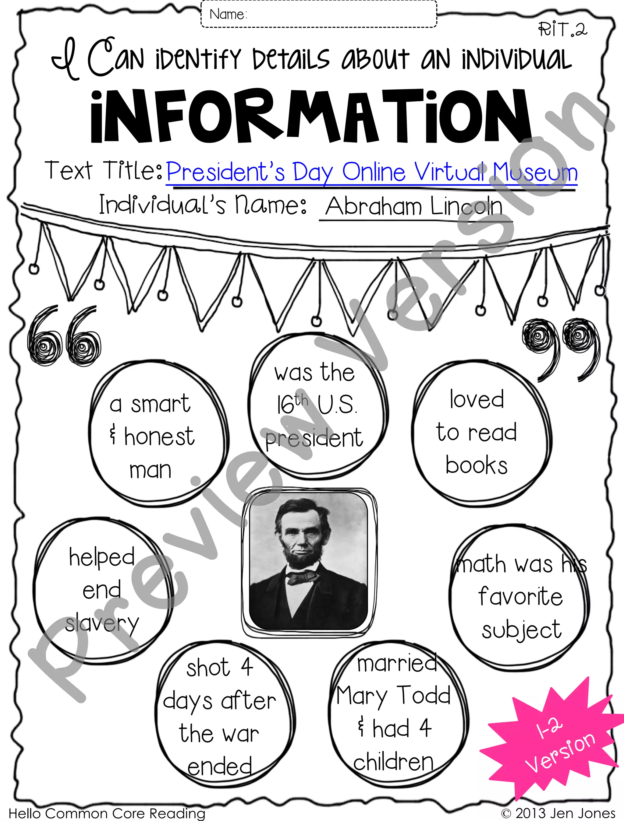 Graphic Organizers for the Common Core: ELA (K-2) Preview Sampler | PPT