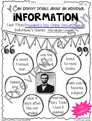 Common Core Reading Organizers