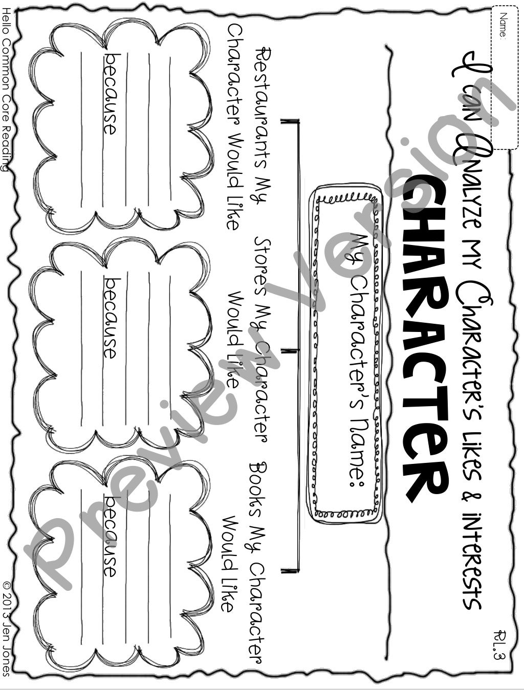 Graphic Organizers for the Common Core: ELA (K-2) Preview Sampler
