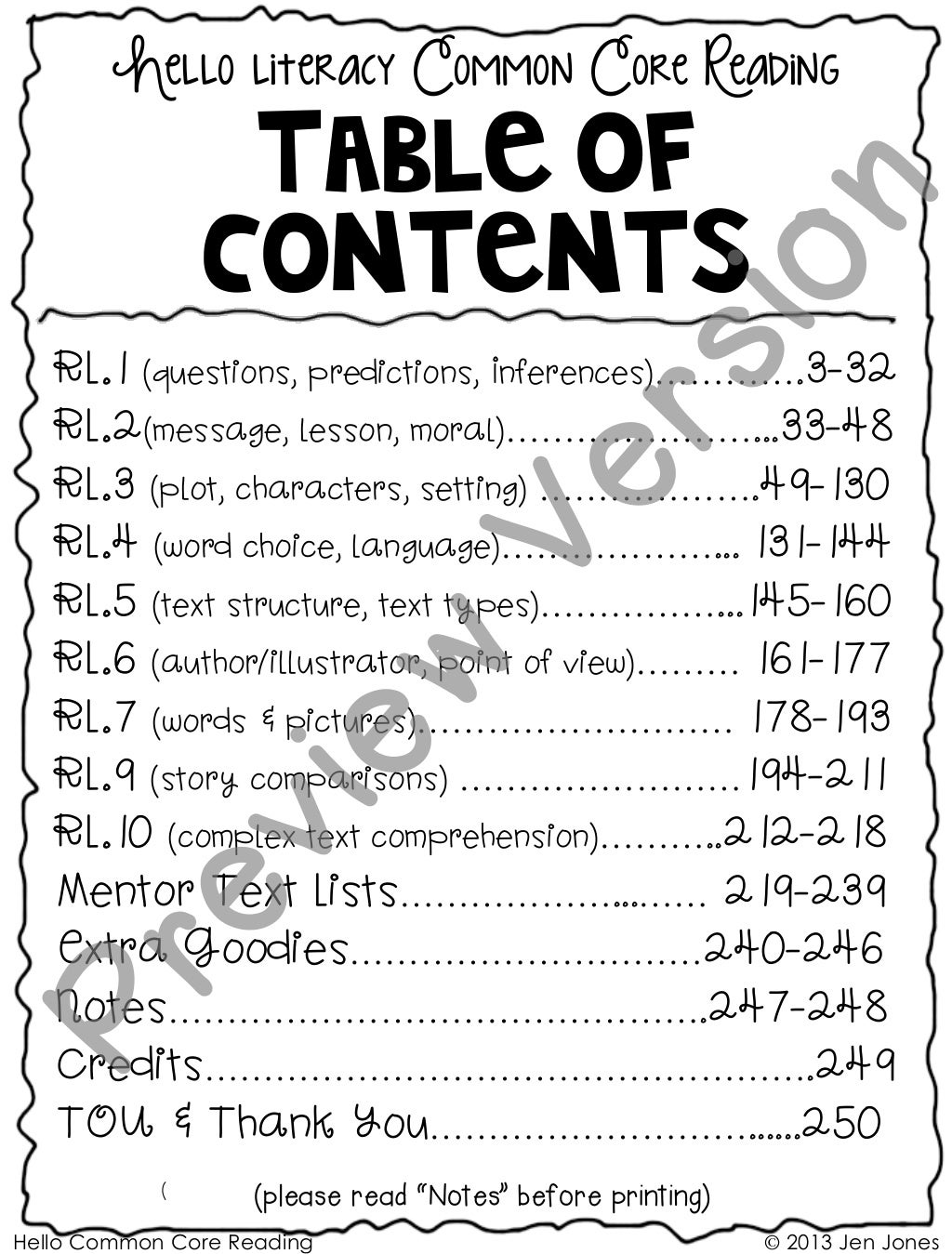 Graphic Organizers For The Common Core ELA K 2 Preview Sampler Graphic Organizers For The Common Core ELA K 2 Preview Sampler