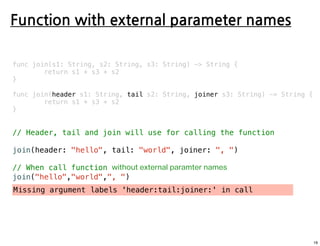 Hello Swift 3/5 - Function | PPT